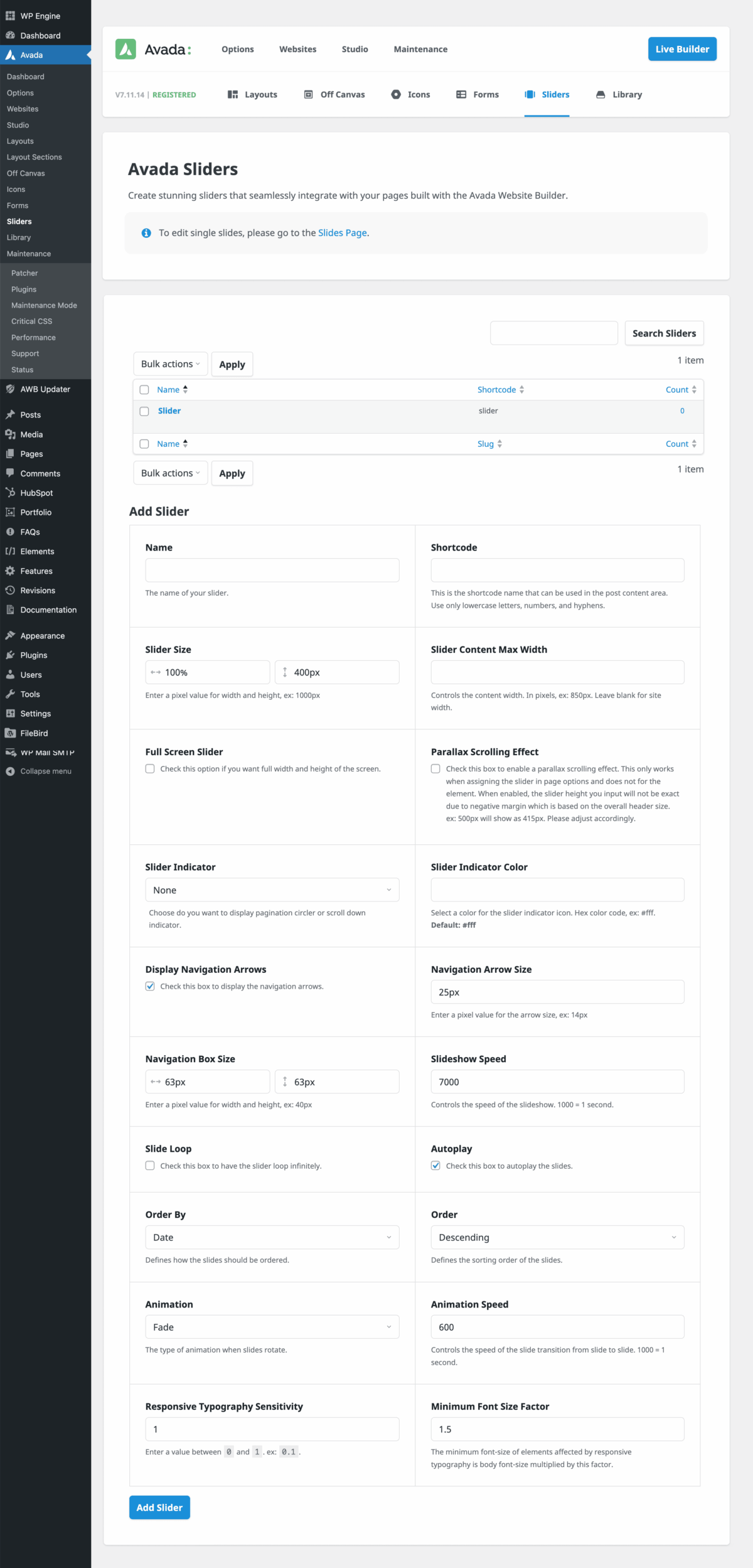 How to Use the Avada Slider Element - MarHa Webdesign